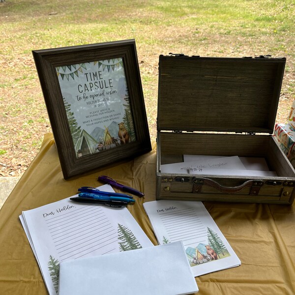 One Happy Camper Birthday Party Time Capsule | Instant Download ...