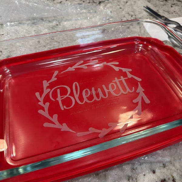 Personalized Engraved Glass Baking Dish, Custom Casserole Dish - Etsy