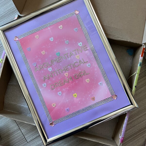 Barbie You Can Be Anything Bedazzled Print, Barbiecore Wall Art, Barbie ...