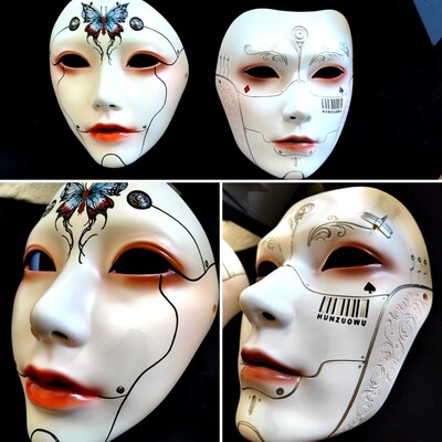 Handmade Full-face Mask, Adult Party Gift, Dance Dress, Hand-painted ...