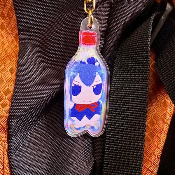 Cirno Bottle Keychain - Cirno Touhou Project Fumo Fumo Kawaii Anime ...