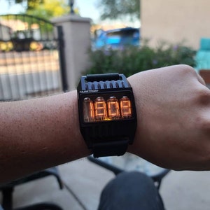 Nixie Tube Wrist Watch Wristwatch Clock Tubes IV-16 Futuristic Numitron ...