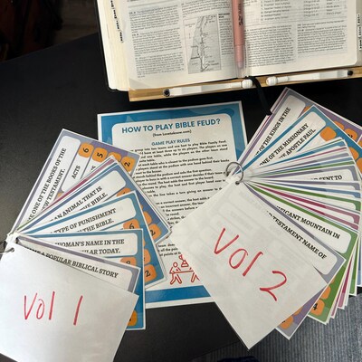 56 Printable Bible Feud Game Cards for Family Night,christian Church ...