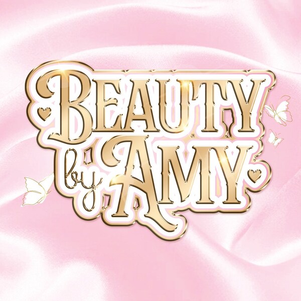 Luxury Custom Logo. Pink & Gold Crown Logo, Girly, Butterfly Fairytale ...