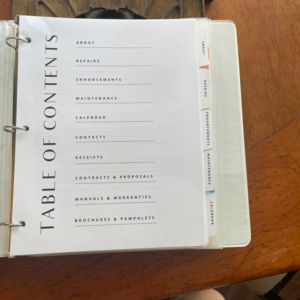 The Ultimate Home Maintenance Binder – Assembled, Physical Copy | Stay ...