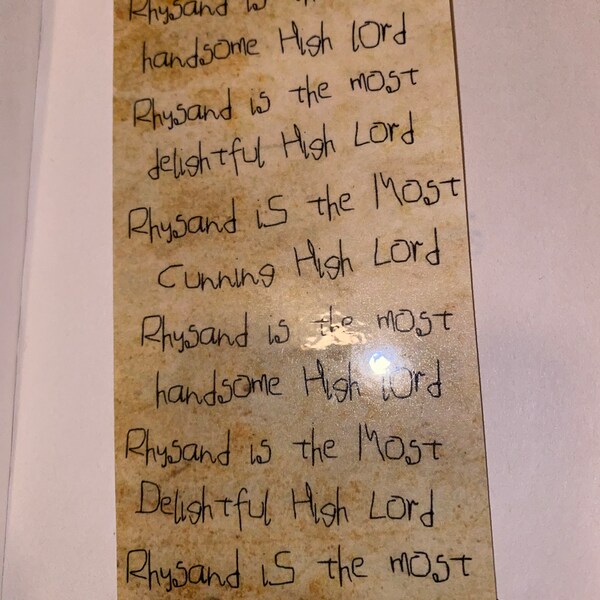 ACOTAR House of Wind Library Card Bookmark A Court of Thorns and Roses ...