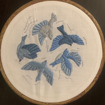 Hidden Beach Embroidery Pattern Digital PDF for DIY Craft. Embroidered ...
