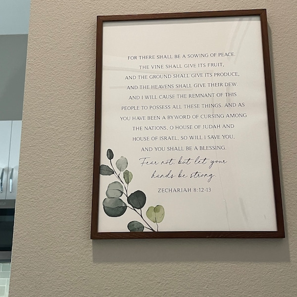 Custom Bible Verse Printable Wall Art, Personalized Bible Art Print ...