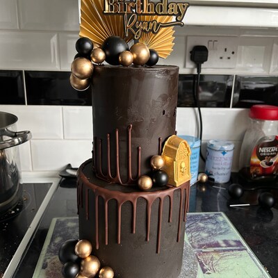 Personalised Double Layer Topper Swirly Style, Wedding Cake Topper ...