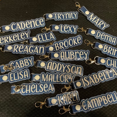 Custom Name Key Fob - Etsy