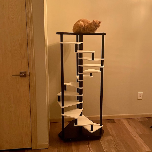 Cat Tree, 12 Step Spiral Cat Furniture, Best Cat Stairs (2023), Cat ...