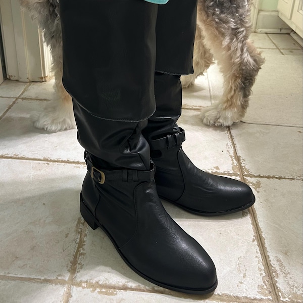 Renaissance Viking Boots, Black Knight Boots Pirate Shoes, Men’s ...