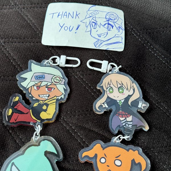 Soul Eater Dangly Keychains - Double Sided - Etsy
