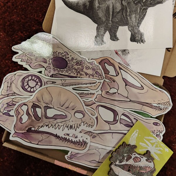 Floral Skull – Dinosaur Pins & Magnets - Etsy