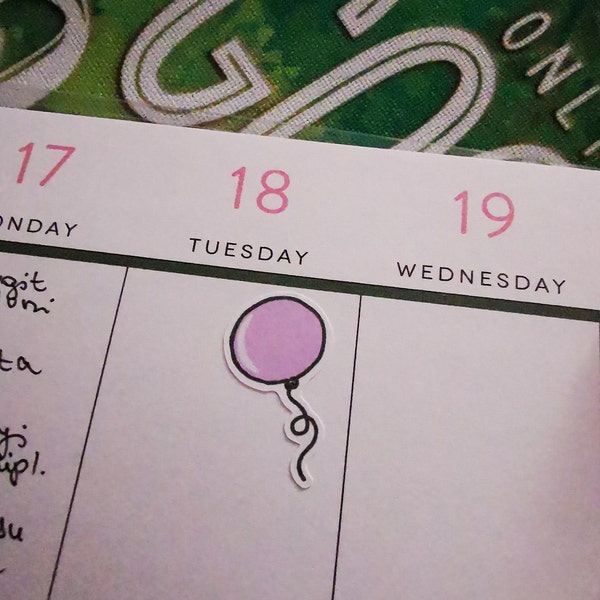 Cute Kawaii Balloon Bujo Planner Stickers Birthday Balloon Stickers for ...