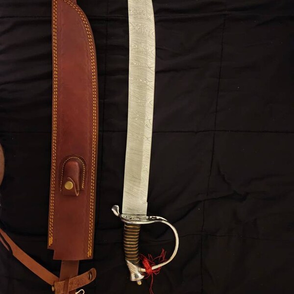 Swords 22” Handmade Damascus Sword Short Sword Viking Sword Buster ...