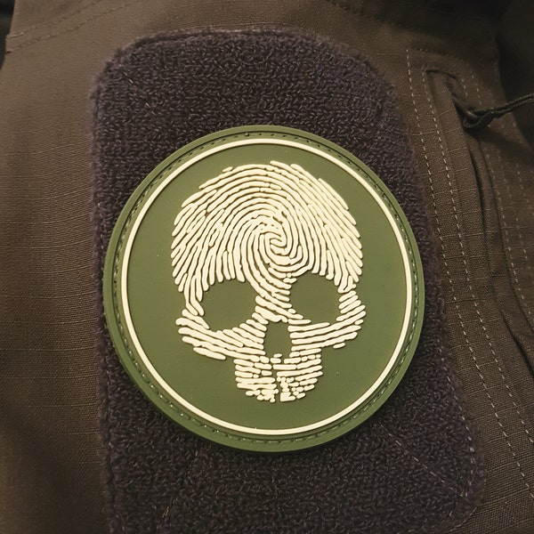 Patch Fingerprint Skull PVC Tactical Morale Patch – Hook Backing - Etsy
