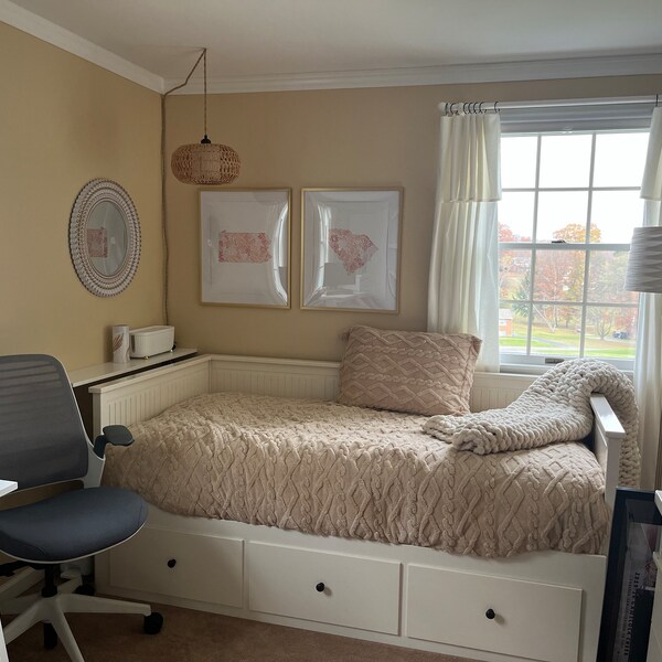 Ohio State Map Art Print - DIGITAL DOWNLOAD, College Apartment Decor ...