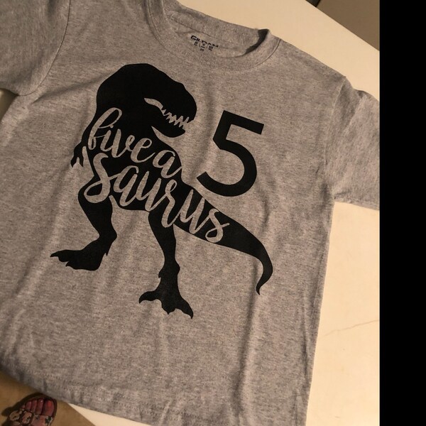 Five A Saurus Svg File DXF Silhouette Print Vinyl Cricut Cutting SVG T ...