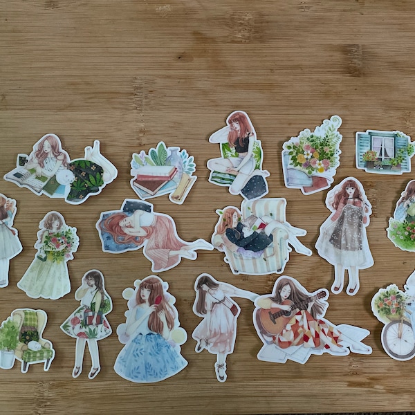 Fashion Girl Stickers | Casual Life Modern Girls Dress Street Style ...