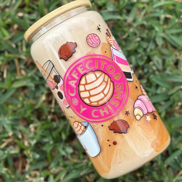 Pink Cafecito Y Chisme Wrap. Uv Dtf 16oz Wrap. Ready to Use - Etsy