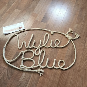 Western Rope Letter Sign: Initial Lasso Western Decor Rustic - Etsy