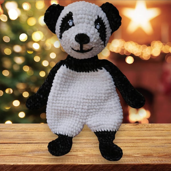 Cute Panda Crochet Patterns, Crochet Animal, Crochet Panda Sleeping Bag, Cuddle Pattern ...