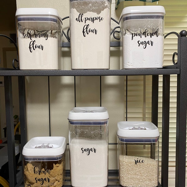 Canister Labels, Pantry Labels, Kitchen Labels, Custom Labels ...