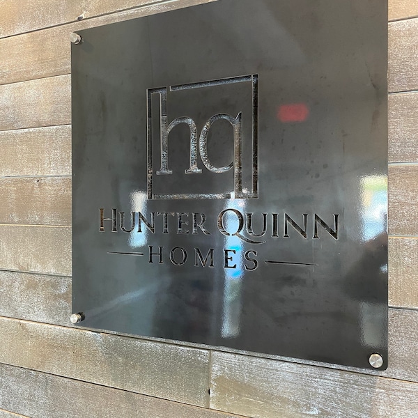 24” X 24” Metal Custom Logo Business Sign | Outdoor Sign | Office Sign ...