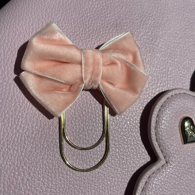 Pastel Bow Paper Clip Handmade Bow Paper Clip Planner - Etsy