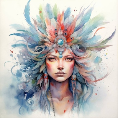 Spirit Guide Drawing and Reading, Stylized Watercolour, Psychic Reading ...