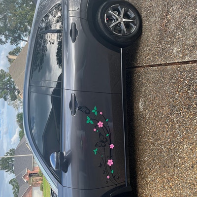 Butterfly Flourish Car Decal, Car Livery, Flower Decals, New Car Gift ...