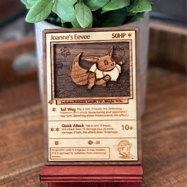 Custom Wooden Pokemon Cards - Etsy
