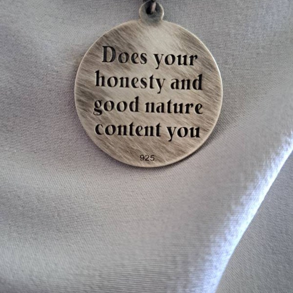 The Cardinal Virtues Necklace, Silver Stoic Compass Pendant, Justice ...