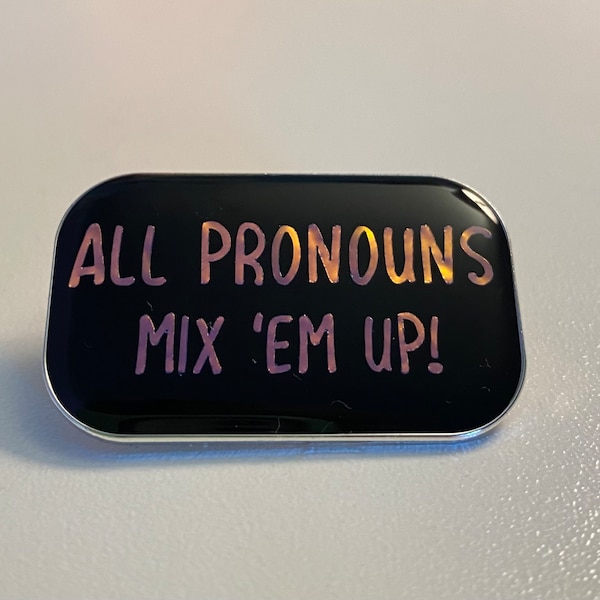 Pronoun / Pronouns Enamel Pin | Design Your Own, Gift | Neopronouns ...