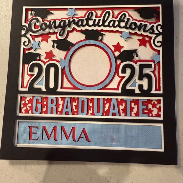 Personalized 3D Graduation Shadow Box, Graduation Svg, Class of 2025 ...