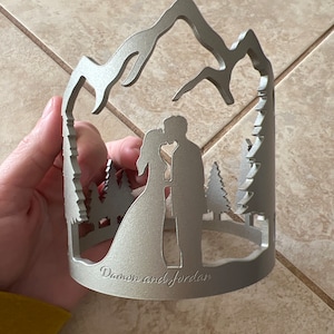 Mountain Stargazing Night Sky Wedding Cake Topper Custom - Etsy