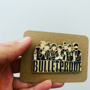 2013 BTS 방탄소년단 Bulletproof Enamel Pin - Etsy