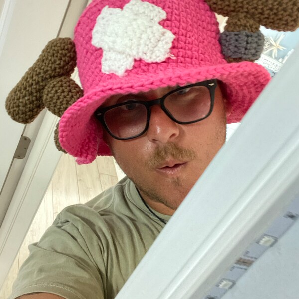 One Peice Inspired- Chopper Hat, Bucket Hat, Cosplay, Reindeer, Chopper ...