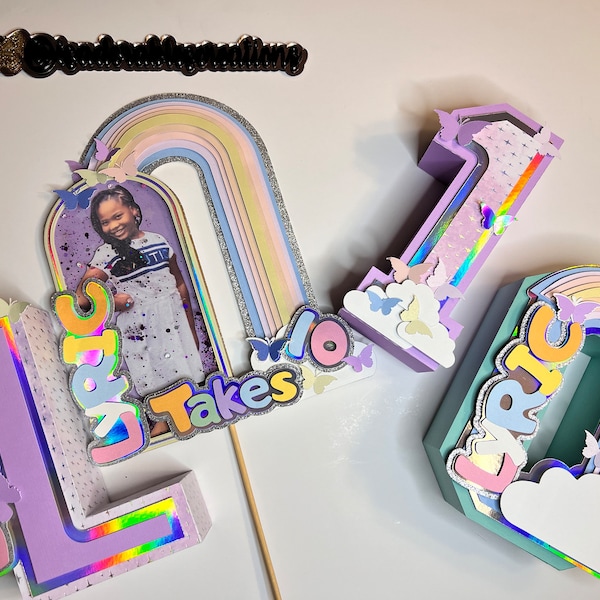 Rainbow Shaker, Cake Topper SVG and Studio, Do It Paper, Cutting Files ...