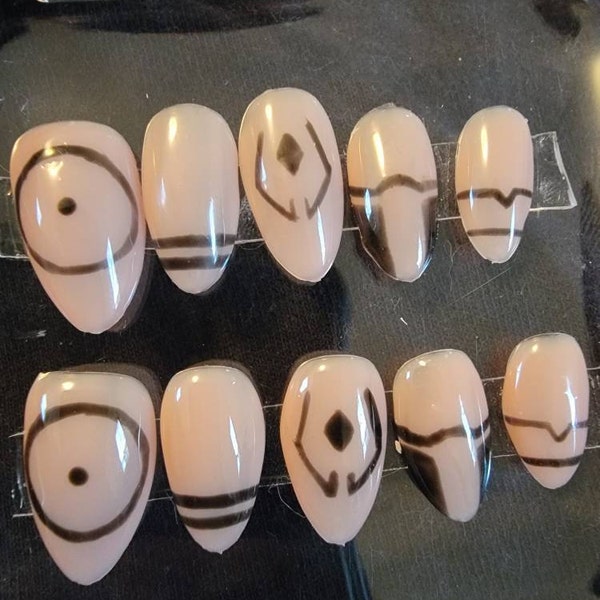 JJK Sukuna Nails [jujutsu Kaisen] - Etsy