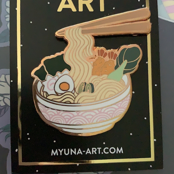 Myuna's Ramen Bowl Pin – Cute Japanese Culture Hard Enamel Pin for ...