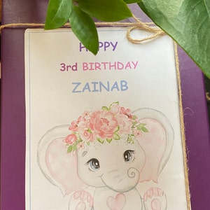 Purple Floral Elephant Clip Art Watercolor Cute Little - Etsy