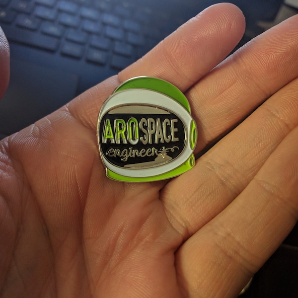 Aromantic Pride Enamel Pin, Arospace Engineer, Aro Pride, Soft Enamel ...