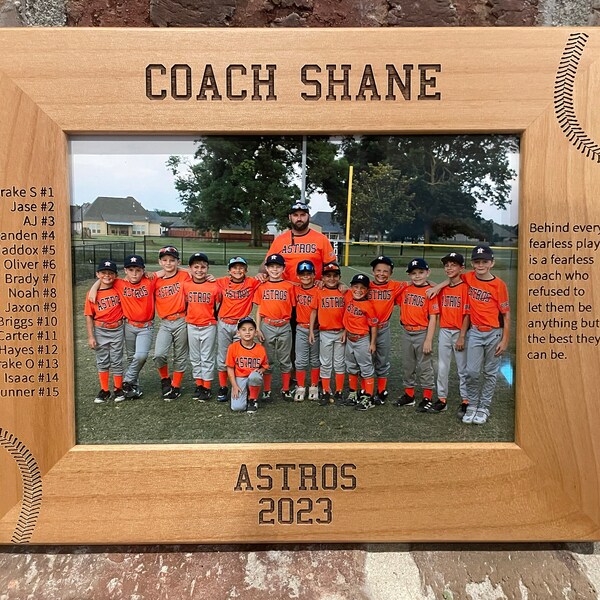 Baseball Coach Picture Frame, Engraved Coach Gift, Baseball Coach Gift ...