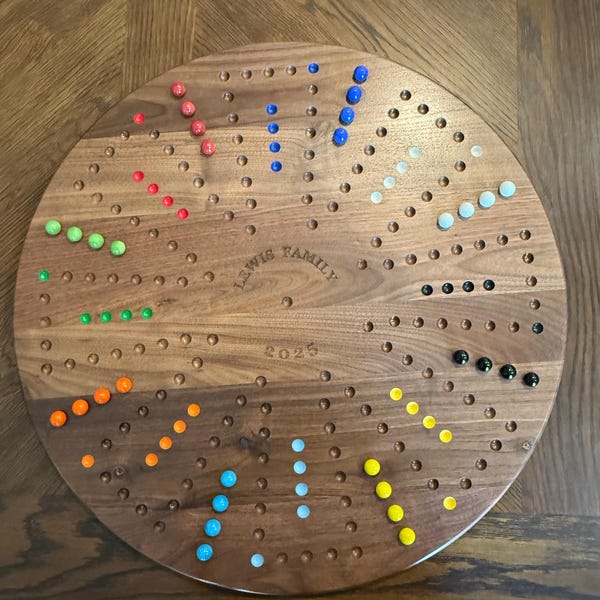 RUSTIC KNOTTY WALNUT Cards 'N Marbles With Handle - Etsy