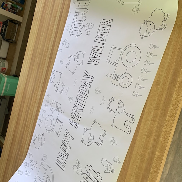 Race Car Coloring Table Runner, Race Cars Birthday Coloring Page, Cars ...