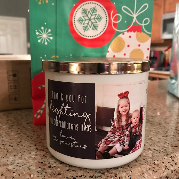 Teacher Christmas Gift, Teacher Candle Label, Teacher Gift, Daycare ...