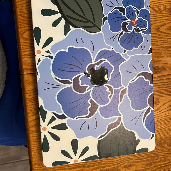 Cute Flower Print MacBook Shell Case Cover for New MacBook M1 Pro 14 M1 ...