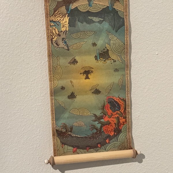 Majoras Mask Zelda Scroll Poster Print - Etsy